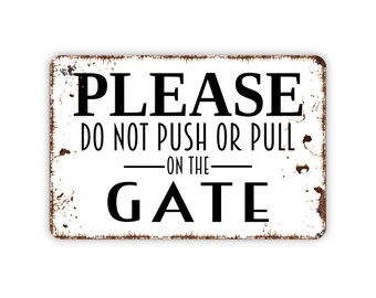 Metal Gate Sign - Etsy