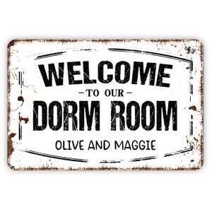 Personalized Welcome to Our Dorm Room Sign - Custom Dormitory Roommates ...