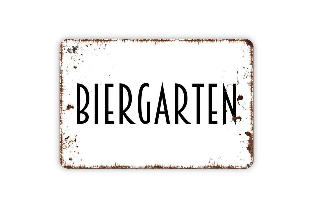 Biergarten Sign | German Beer Garden Bar Pub Decor | Metal Sign or ...