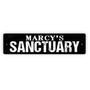 Personalized Sanctuary Sign, Custom Metal Sign, Rustic Street Sign or ...