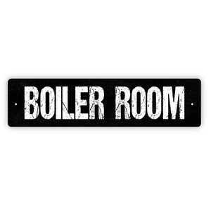 Boiler Room Sign - Utility Room Rustic Street Metal Sign or Door Name ...