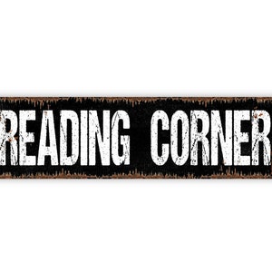 Reading Corner Sign, Library Metal Sign, Reading Room Sign, Custom ...