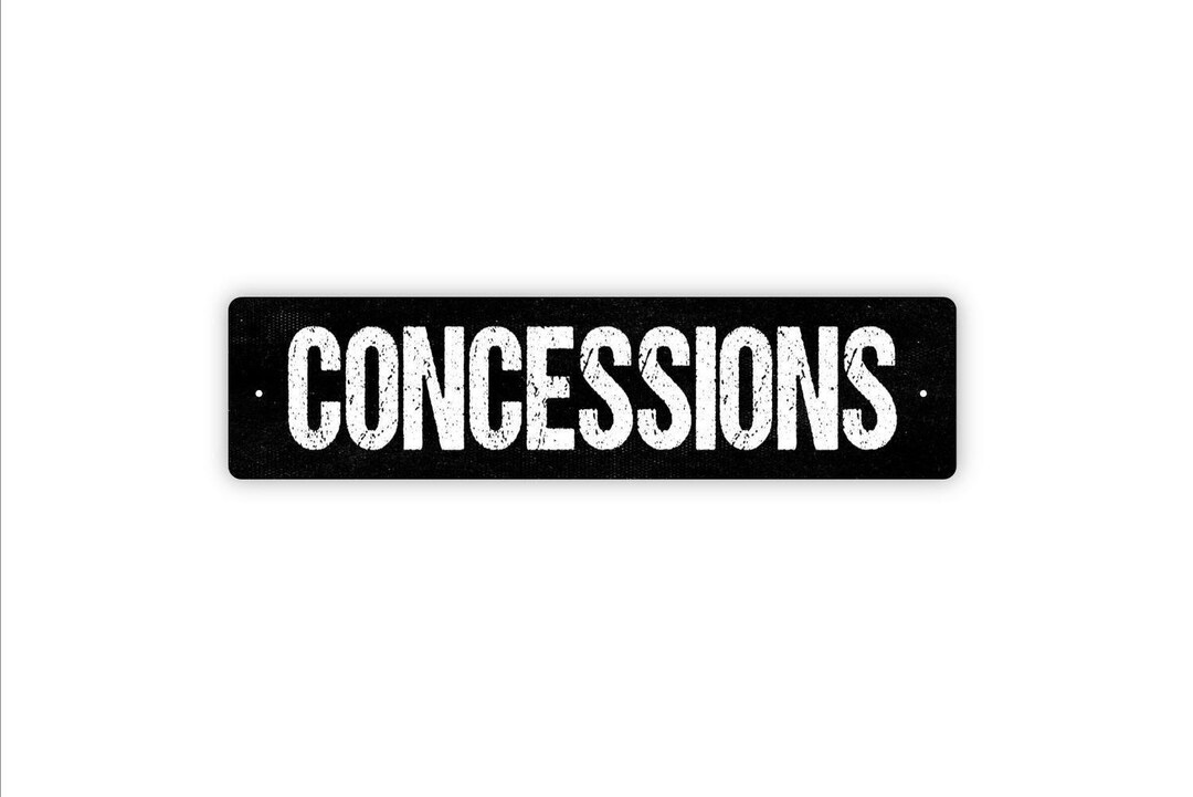 Concessions Sign | Rustic Snack Bar Wall Decor | Movie Theater or ...