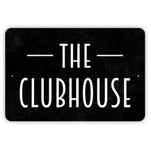 The Clubhouse Sign - Outdoor or Indoor Metal Wall Art - Etsy