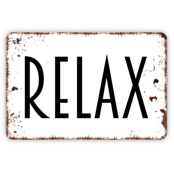 Relax Sign - Etsy