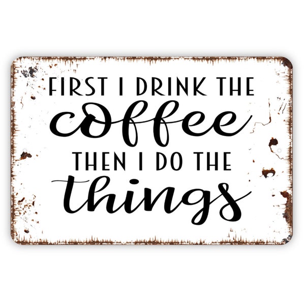 First I Drink Coffee - Etsy