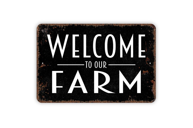 Welcome to Our Farm Sign Metal Indoor or Outdoor Wall Art - Etsy