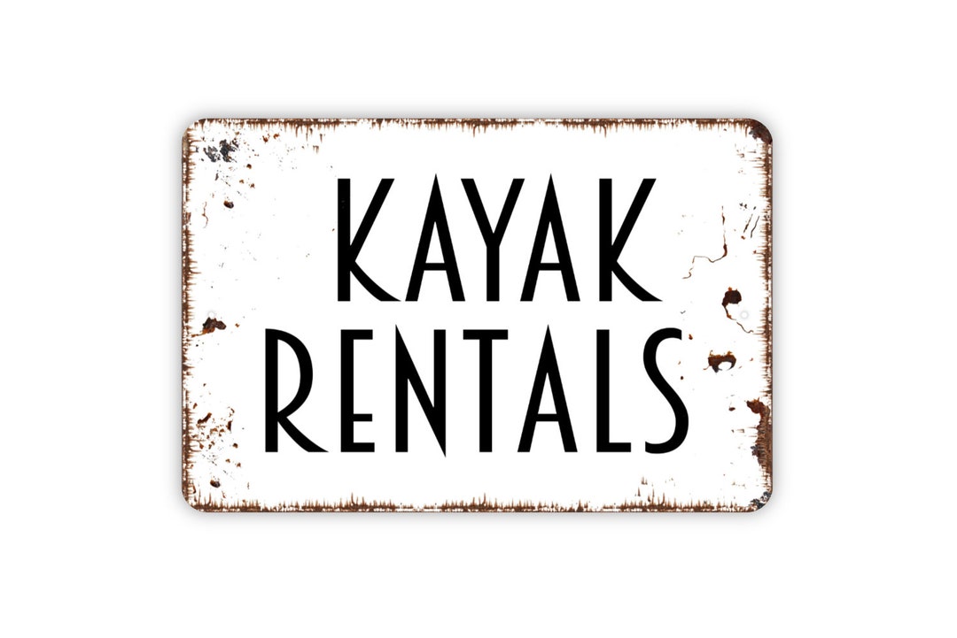 Kayak Rentals Sign, Metal Sign, Farmhouse Contemporary Modern Wall ...