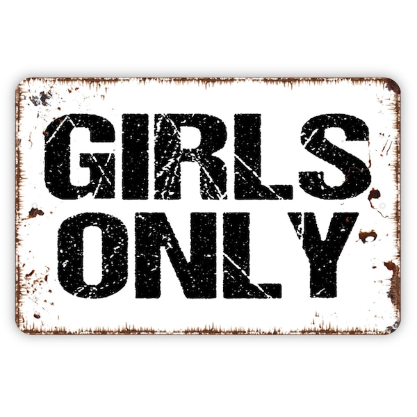 Girls Only Sign Etsy