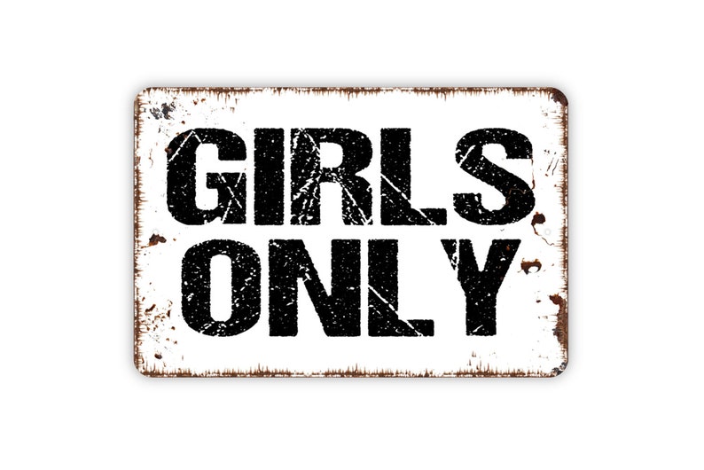 Girls Only Sign Clubhouse Metal Sign Farmhouse Contemporary - Etsy