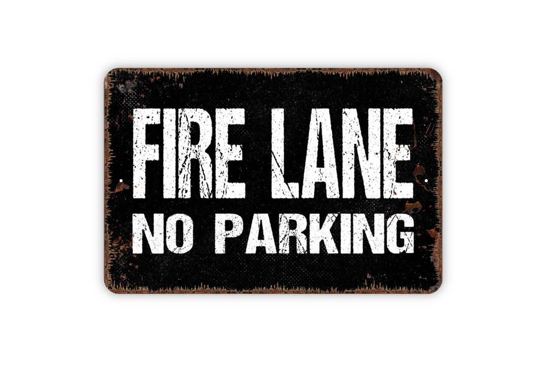 Fire Lane No Parking Sign - Warning Fire Truck Firefighter Tow Area ...