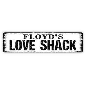 Personalized Love Shack Sign, Custom Metal Sign, Rustic Street Sign or ...