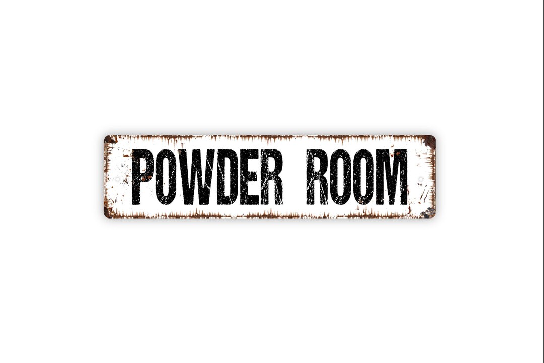 Powder Room Sign - Restroom Bathroom Girls Womens Mens Guest Bath ...