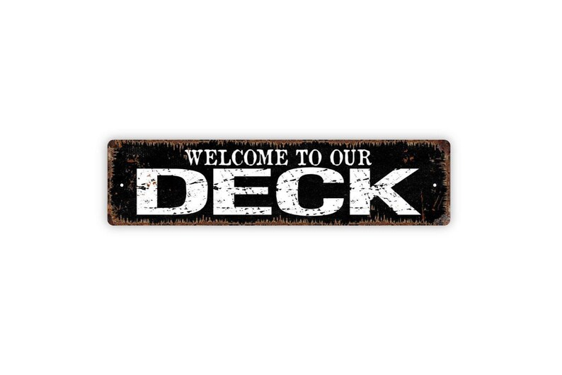 Welcome to Our Deck Sign | Outdoor Patio Wall Art | Backyard Porch ...