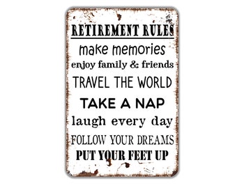 Retirement Rules Sign - Etsy