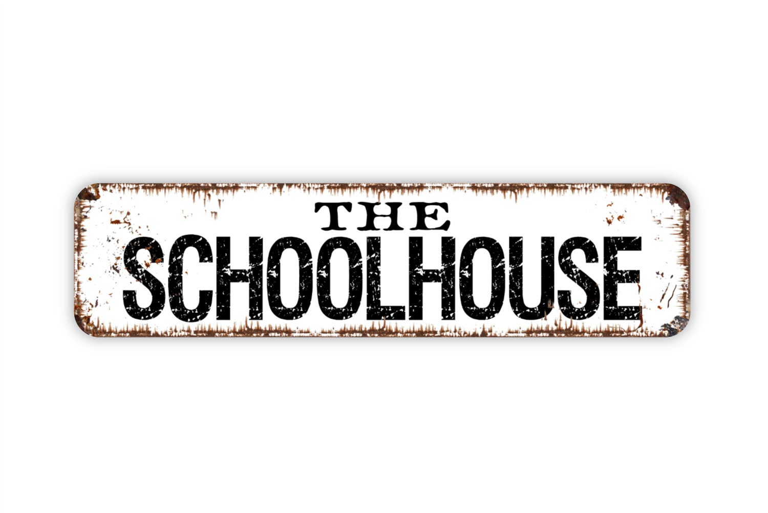 Letrero de la escuela letrero de metal personalizado rústico | Etsy