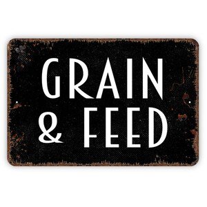 Grain and Feed Sign - Farm Metal Wall Art - Indoor or Outdoor - Etsy
