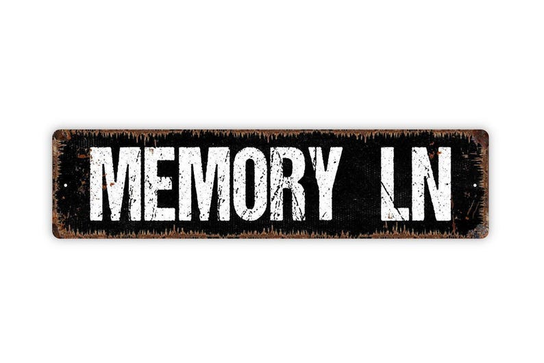 Memory Lane Sign | Metal Wall Decor for Home, Hallway, Photo Wall ...