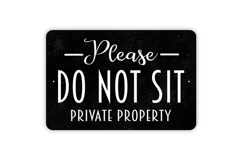 Please Do Not Sit Thank You Sign | Seating Restriction Courtesy Notice ...