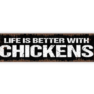 Life is Better With Chickens Sign - Chicken Farm Coop Hen House Rustic ...