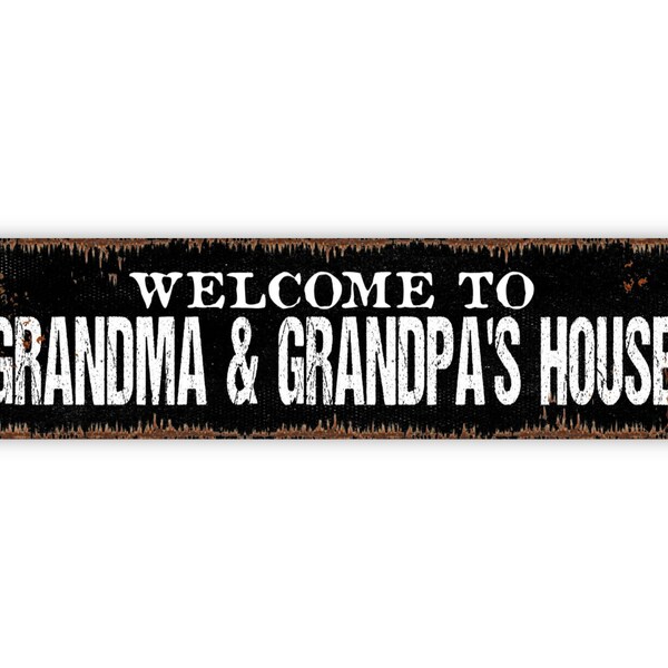 Welcome Grandma and Grandpa Metal Sign - Etsy