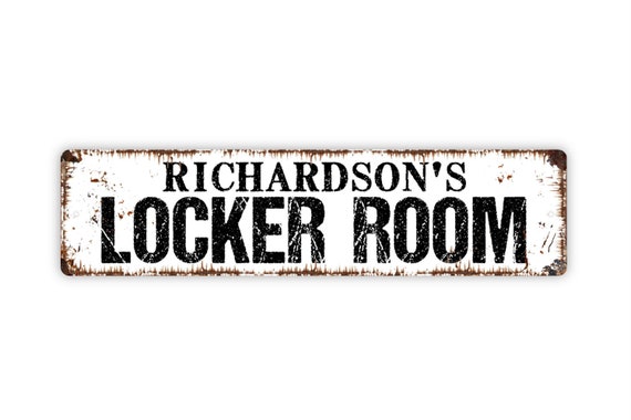 Personalized Locker Room Sign Custom Metal Sign Rustic - Etsy