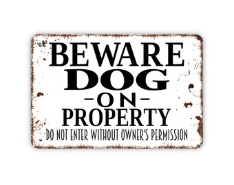 Dog Property Sign - Etsy