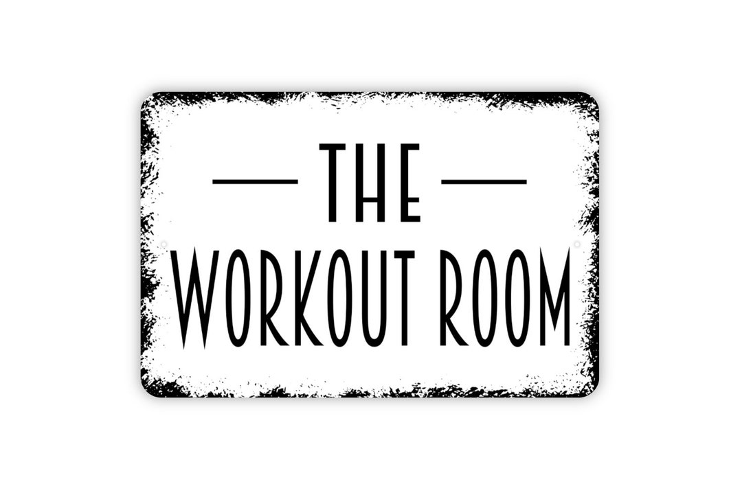 The Workout Room Sign Home Fitness Gym Metal Wall Art - Etsy