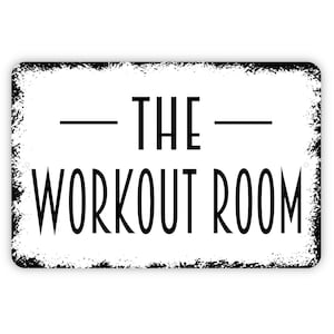 The Workout Room Sign - Home Fitness Gym Metal Wall Art - Etsy