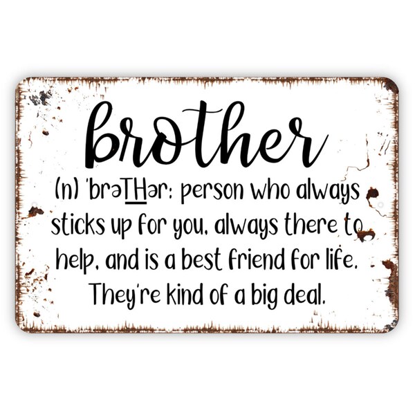 Brother Definition - Etsy