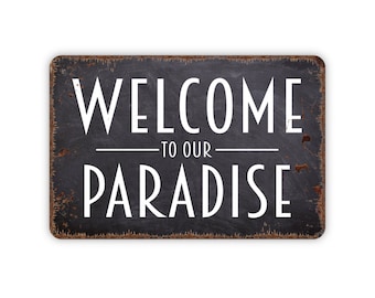 Welcome to Paradise Sign | Etsy