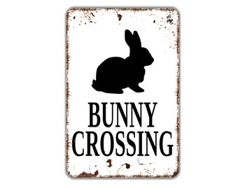 Metal Bunny Crossing Sign - Etsy
