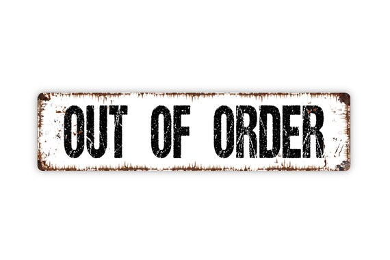 Out of Order Sign Small Metal Sign Small Business Bed and - Etsy