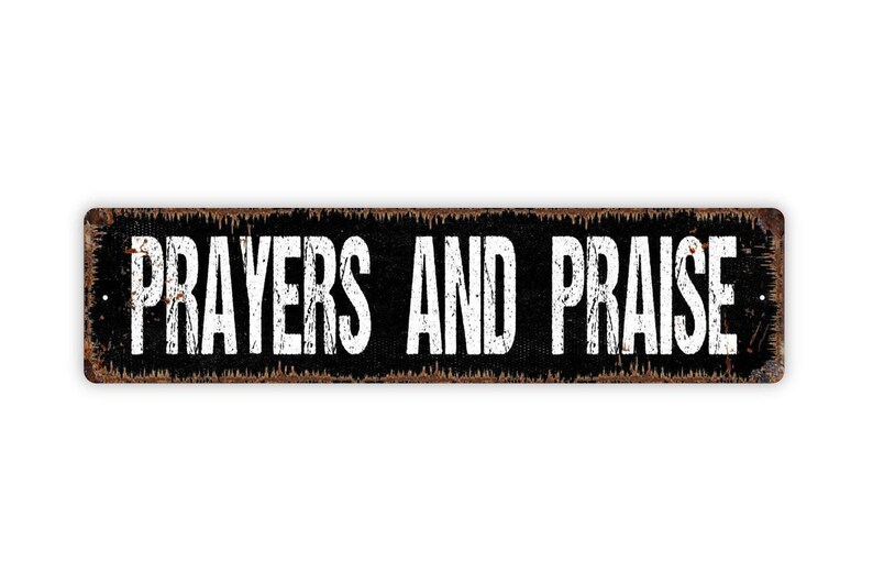 Prayers and Praise Sign | Christian Wall Art | Faith Home Decor ...