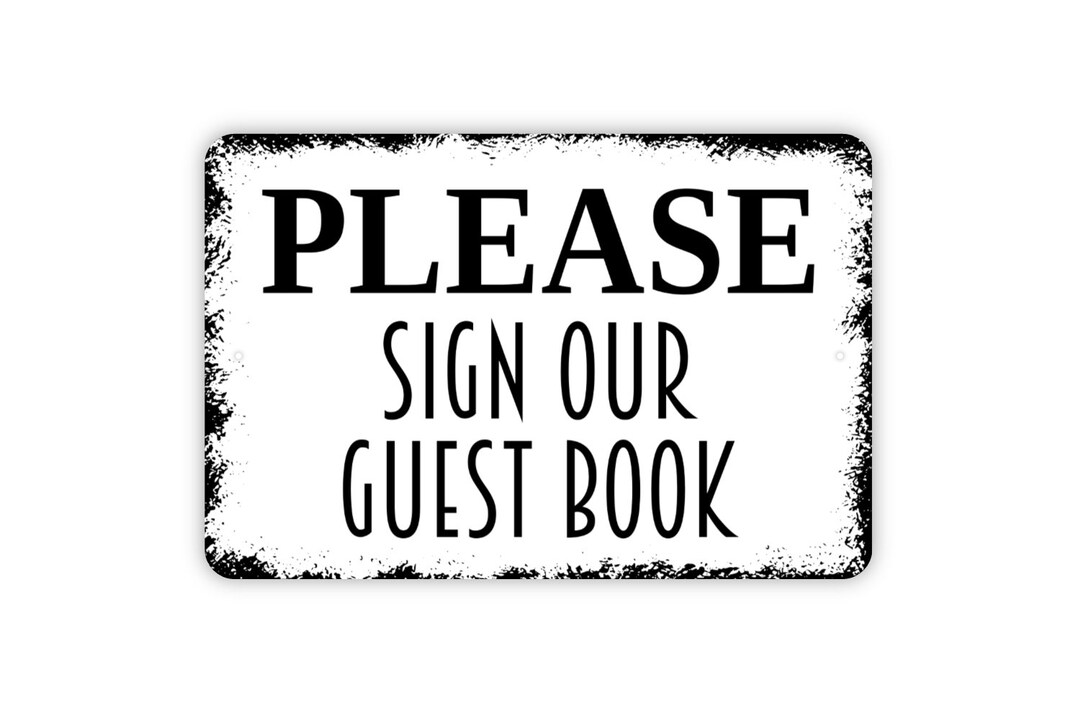 Please Sign Our Guest Book Sign - Wedding Bridal Shower Retirement ...