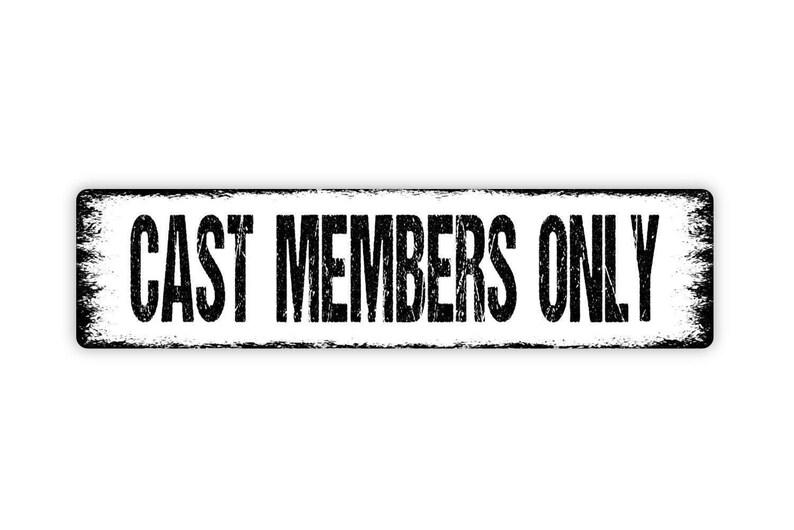 Cast Members Only Sign | Metal Restricted Area Wall Decor for Theater ...