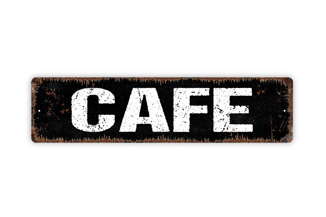 Cafe Metal Sign Kitchen Pantry Farmhouse Style Decor Rustic - Etsy