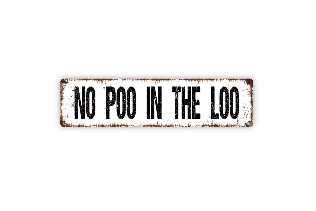 No Poo in the Loo Sign - Funny Camper RV Camping Bathroom Restroom No ...