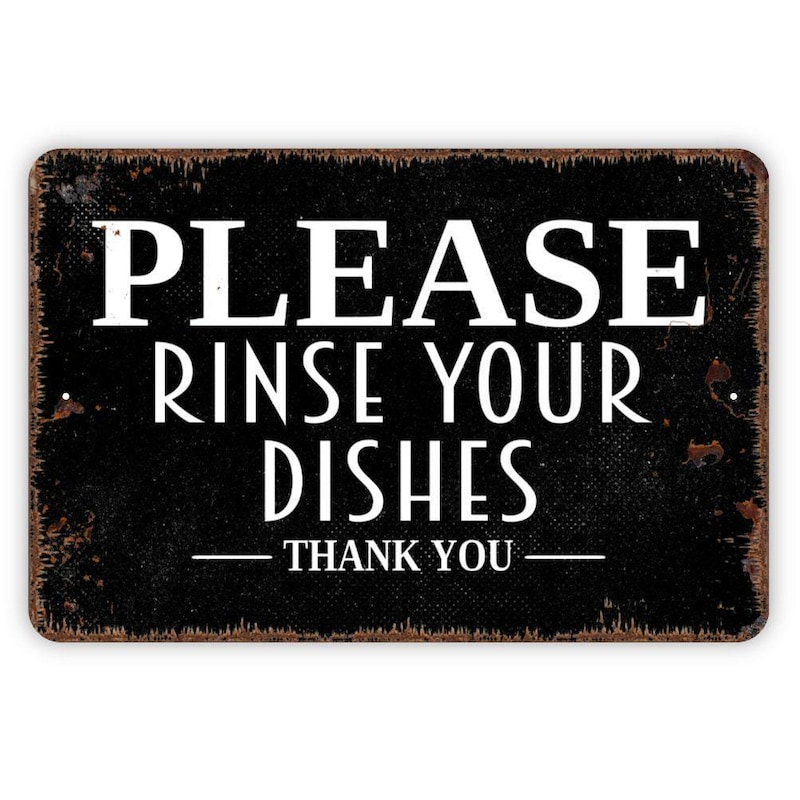 Wash Your Dishes Sign - Etsy