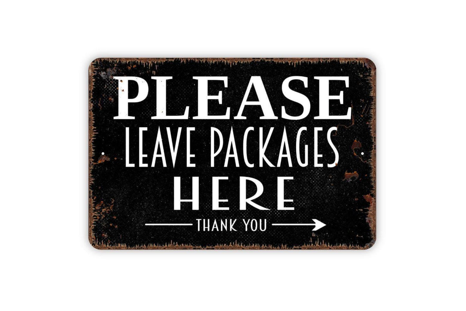 Please Leave Packages Here Sign With Arrow | Delivery Driver Sign ...