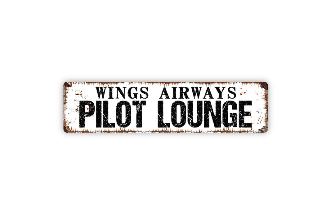 Personalized Pilot Lounge Sign - Airplane Hangar Fly Airport Rustic ...