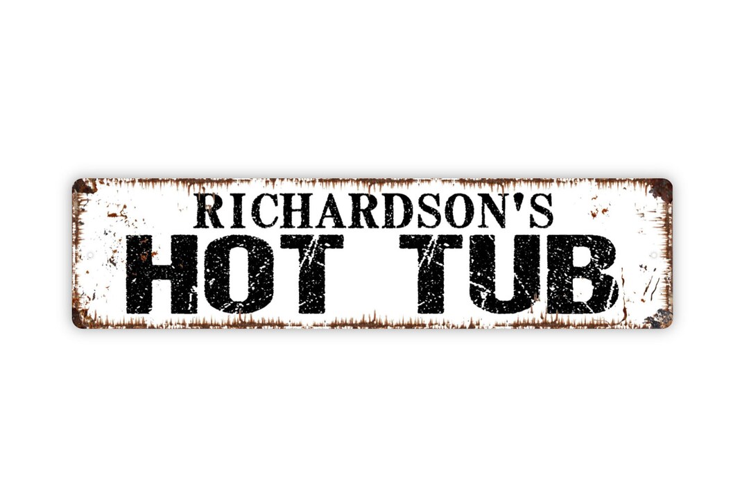 Personalized Hot Tub Sign Spa Backyard Paradise Pool Rustic - Etsy