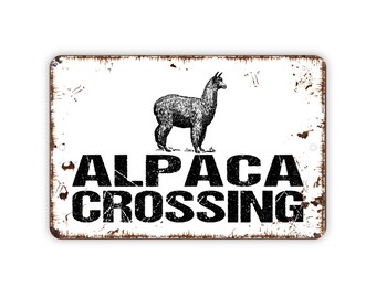 Alpaca Metal Farm Sign - Etsy