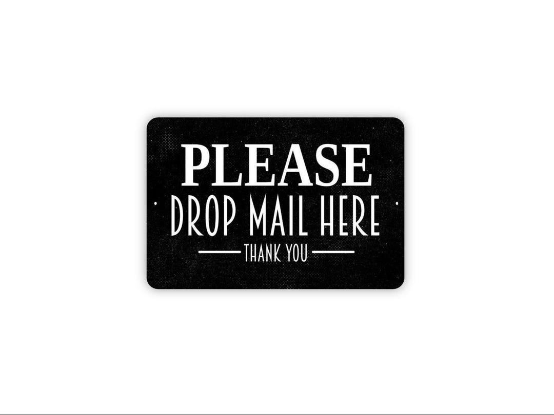 Please Drop Mail Here Sign | Mail Carrier Sign | Package Delivery Sign ...