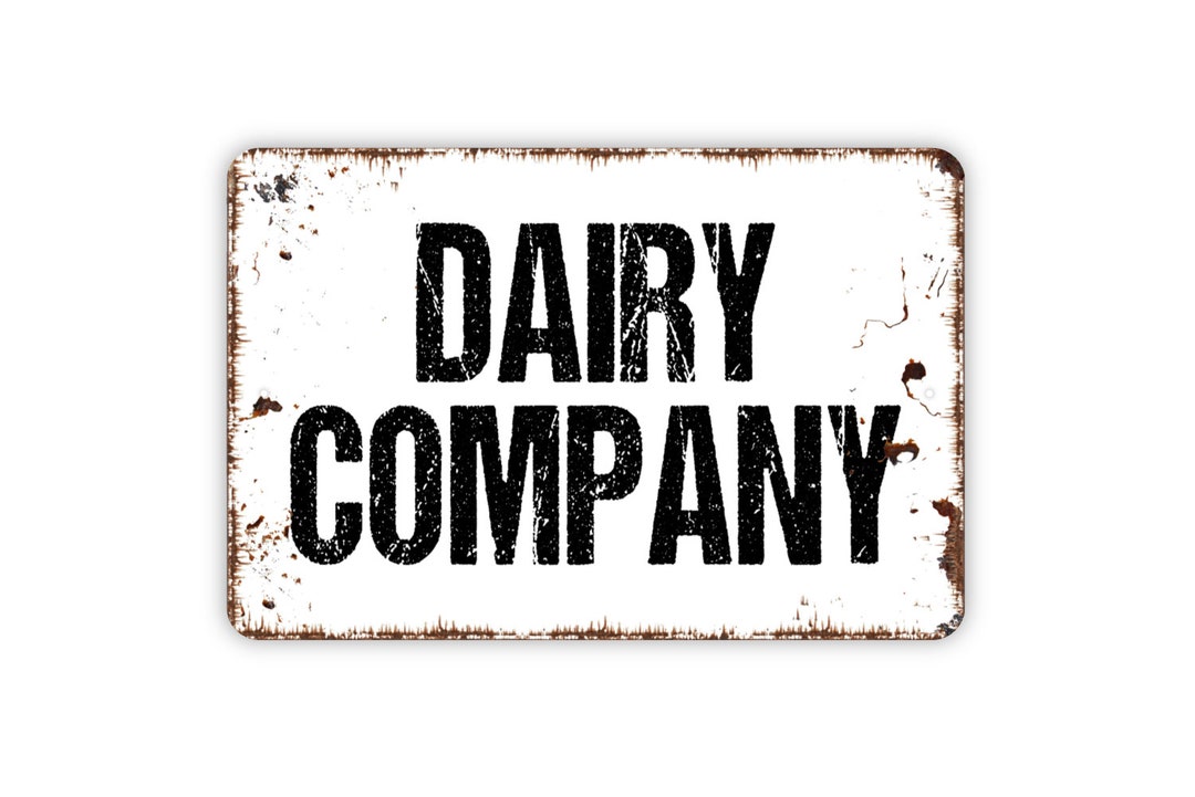 Dairy Company Sign, Metal Sign, Farmhouse Contemporary Modern Wall ...