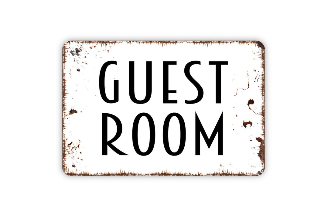 Guest Room Sign, Metal Sign, Farmhouse Contemporary Modern Wall Metal ...