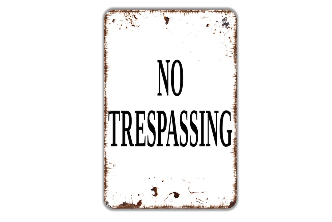 No Trespassing Vertical Sign Metal Sign Private Property Wall Art ...