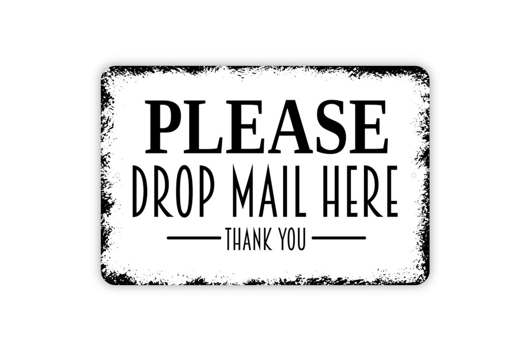 Please Drop Mail Here Thank You Sign Indoor or Outdoor - Etsy