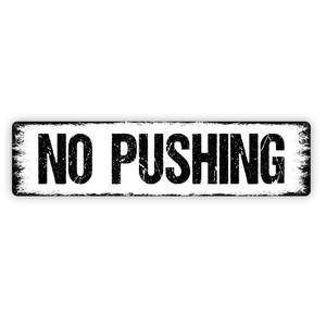 No Pushing Sign - Swimming Pool Rules Playground Rules Vinyl Sticker or ...