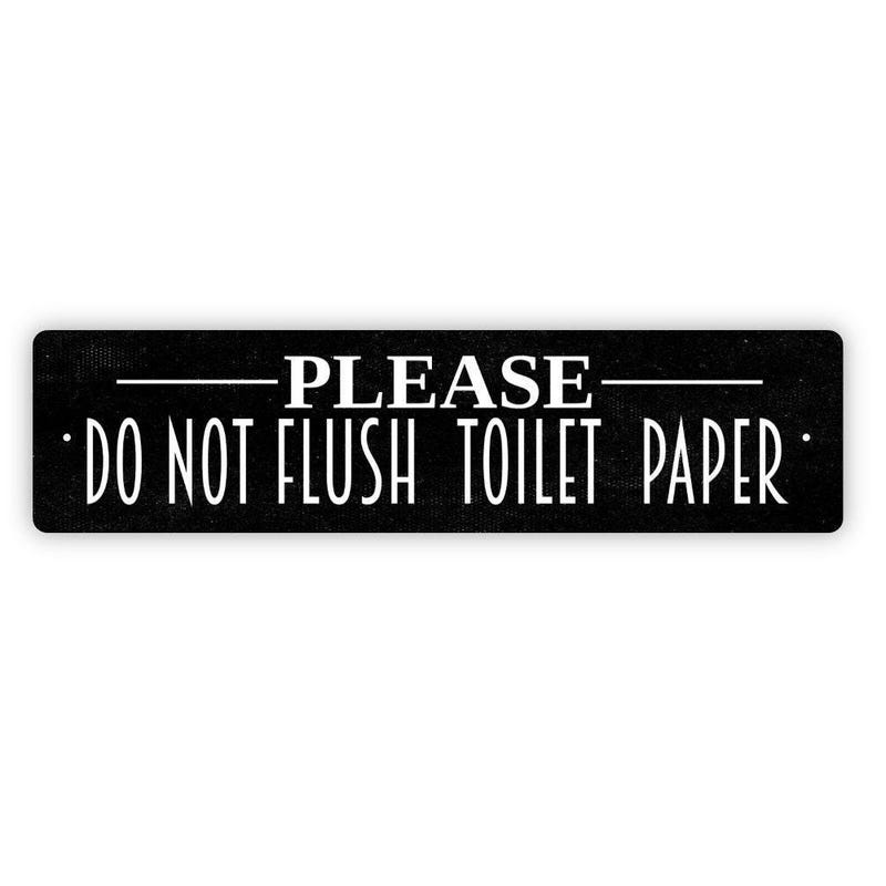 No Paper in Toilet Sign - Etsy